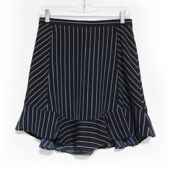 J. Crew | Skirts | J Crew Navy Blue White Pinstripe Baseball Swing Mini ...